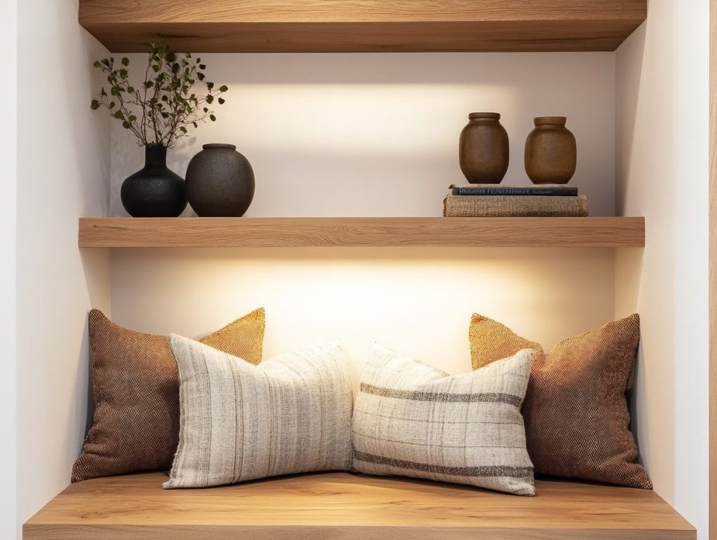 Custom Sized Solid Oak Alcove Shelves — Get Planks